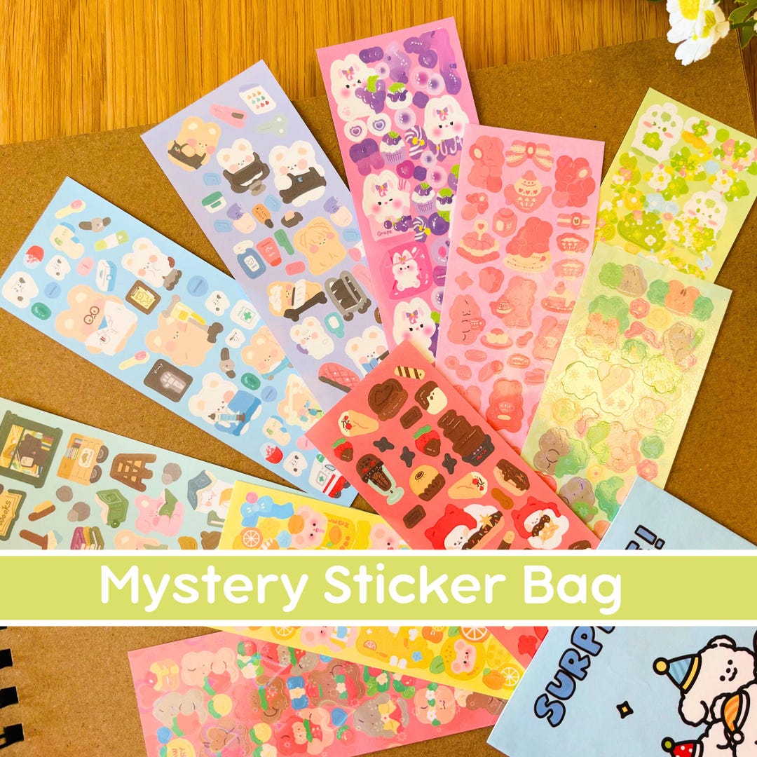Holographic Deco Sticker Mystery Bag, Korean Polco Sticker Sheets ...