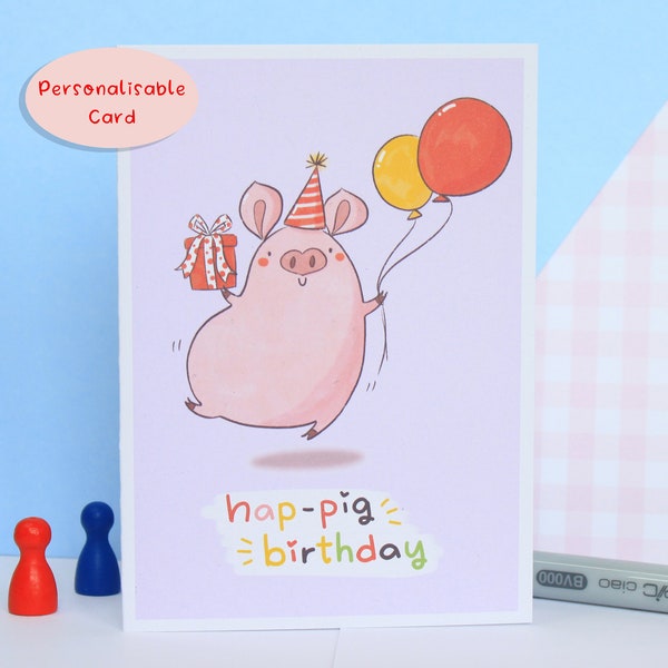 Pig Card - Etsy