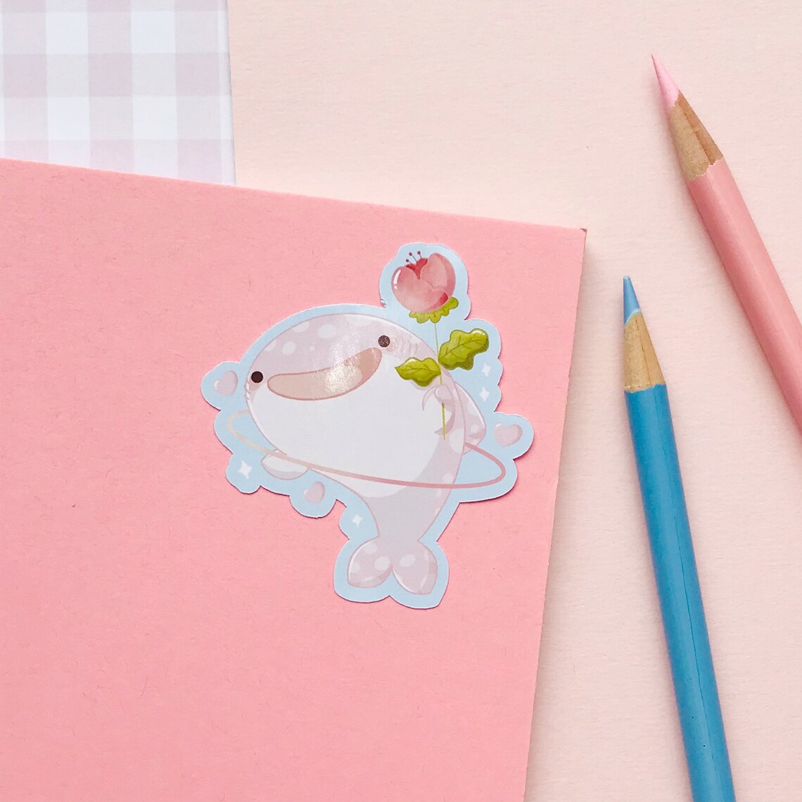 Kawaii Whale Shark Sticker Cute Shark Whale Sticker Sea - Etsy