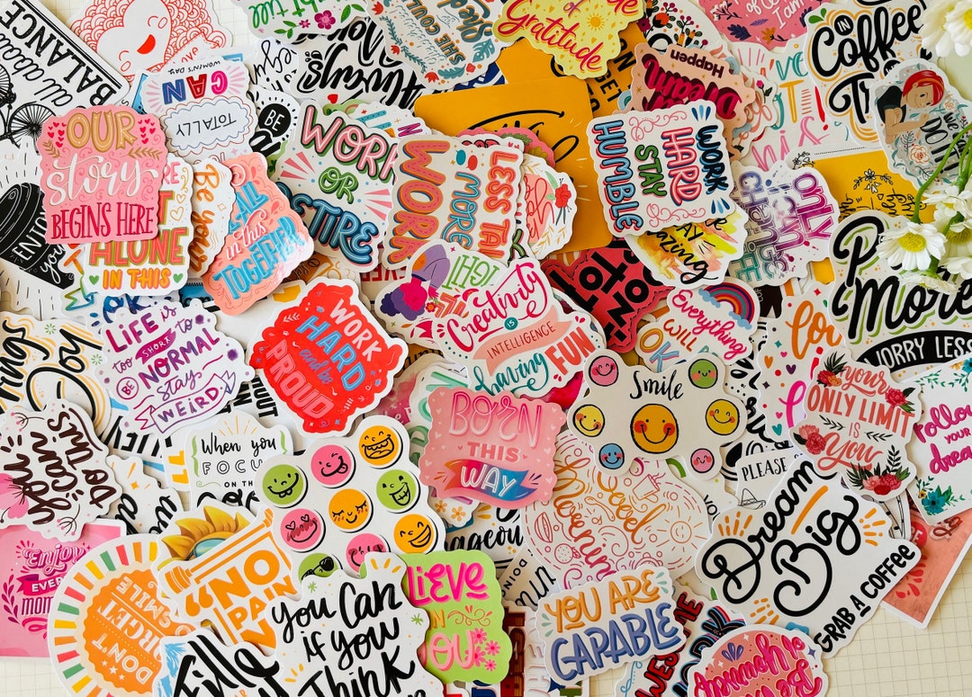 10-50 Positive Affirmation Stickers Motivational Gift for Kids Water ...