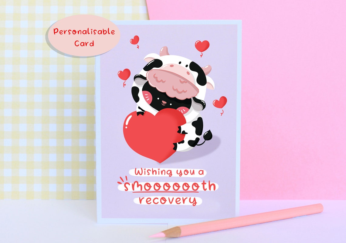 Smooth Recovery Card Funny Get Well Soon Card Personalised - Etsy