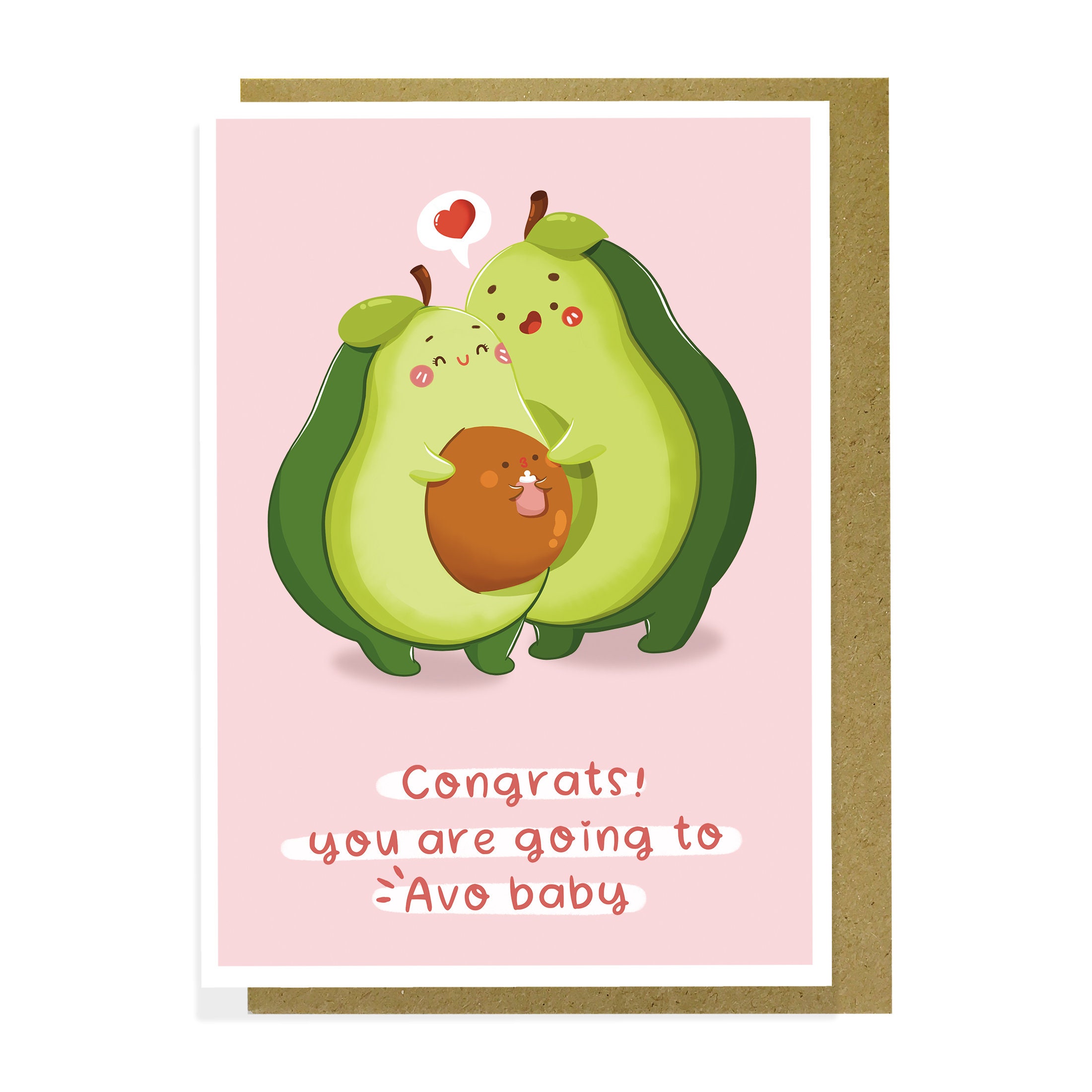 Personalized Avo Baby Card, Funny Avocado Pregnancy Card, Baby Shower ...