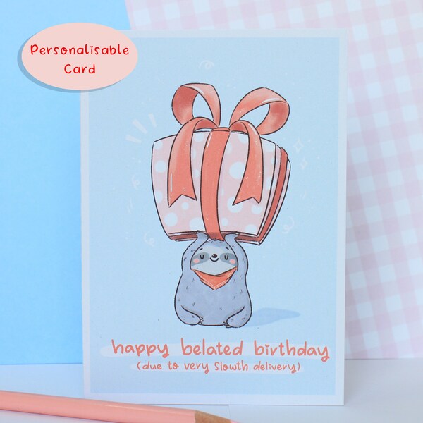 Sister Belated Birthday Card - Etsy