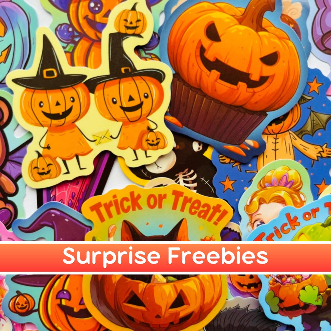 Cute Halloween Surprise Sticker Pack, Kawaii Halloween Party Gift ...