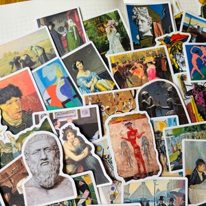 Art Sticker for Laptop Famous Paintings Renaissance Vinyl Stickers Van ...