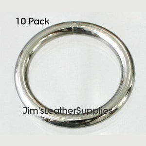 1 1/8" O Ring Welded - 10 Pack - Nickel Plated Steel 4.5mm (#924) - Etsy