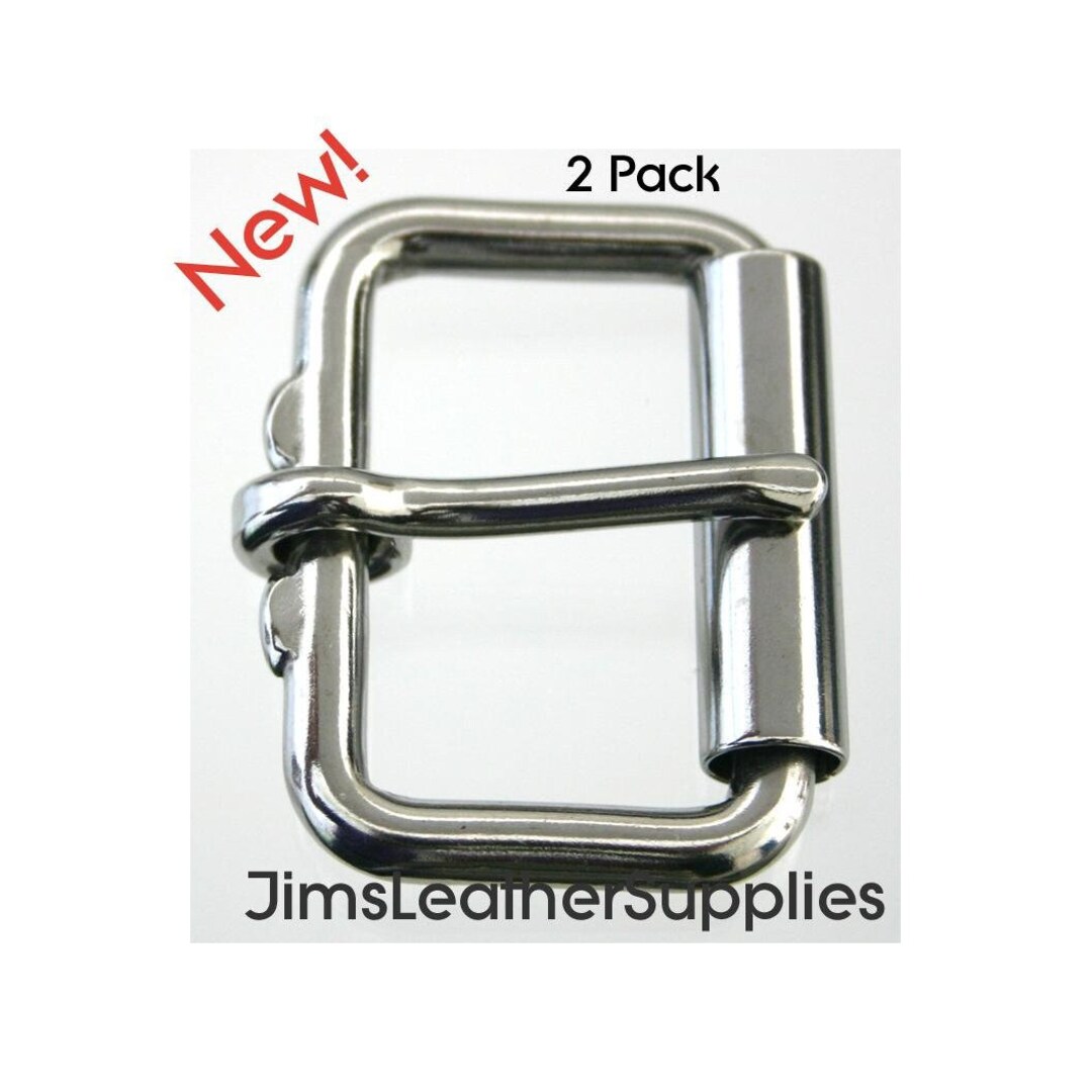 1 1/2" Stainless Steel Roller Buckle 2 Pack - Heavy Duty Nickel Plated ...