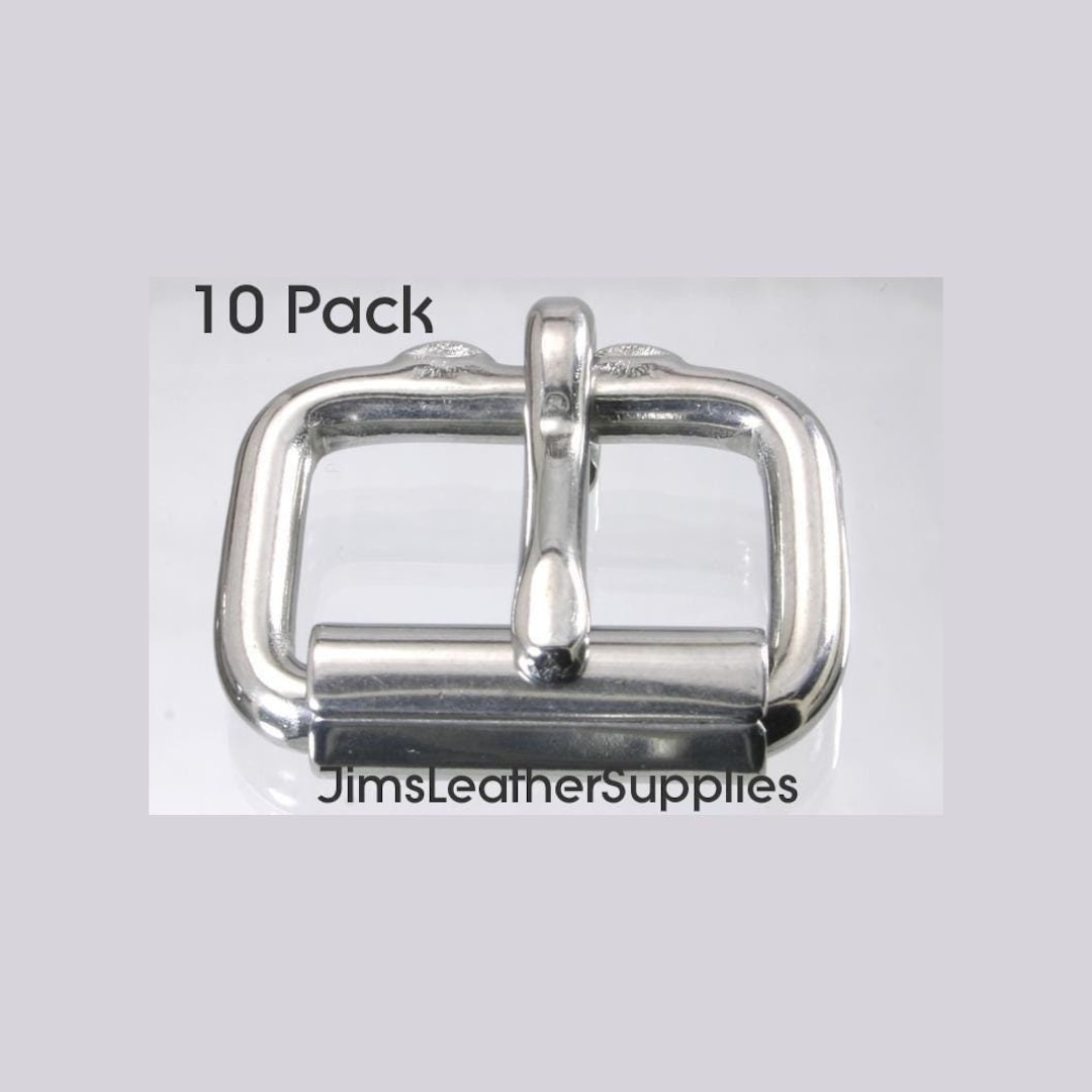 1" Stainless Steel Roller Buckle 10 Pack - Heavy Duty Nickel Plated ...