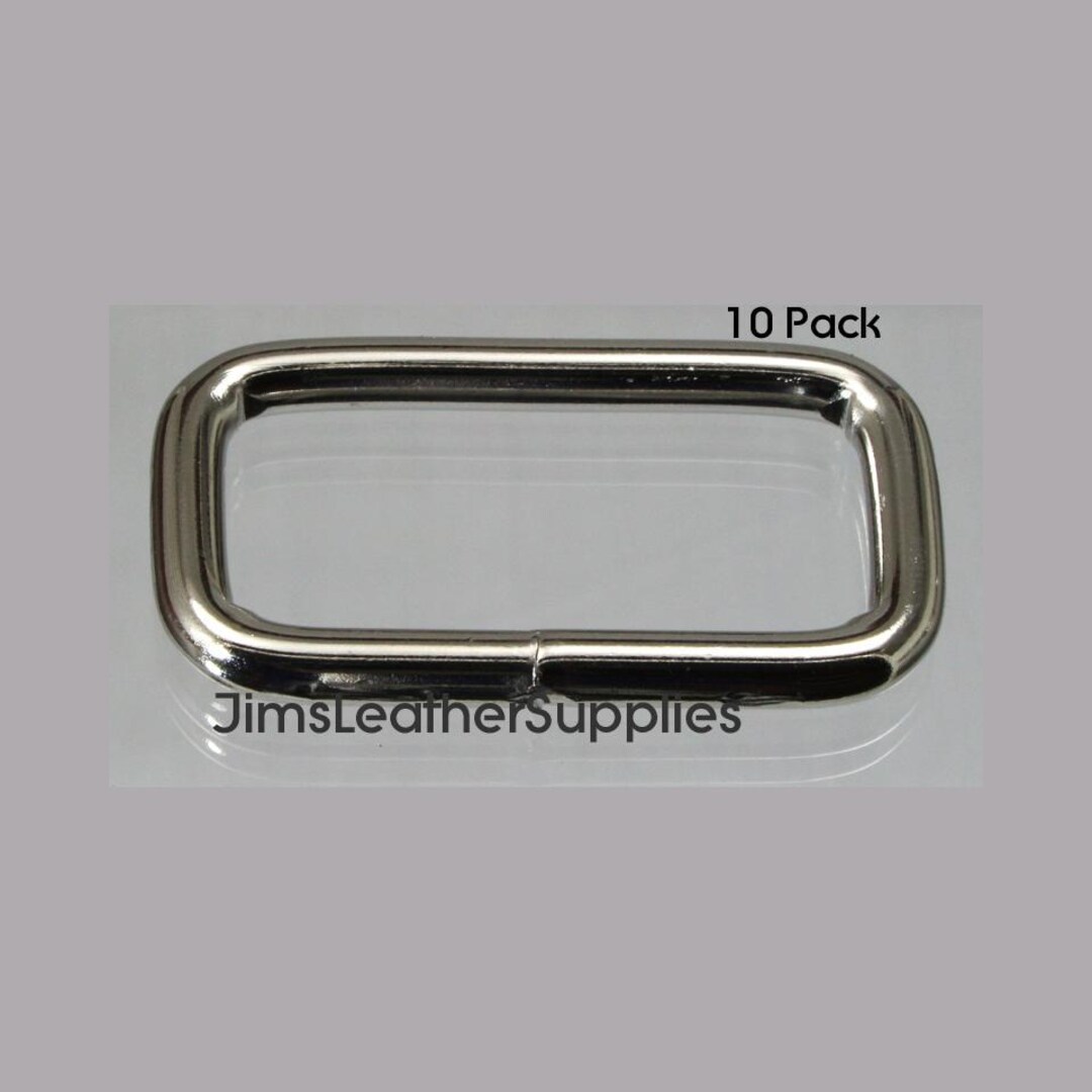 1 1/2" Heavy Welded Wire Loops for Belts & Collars 10 Pack 1 1/2" X 3/4 ...