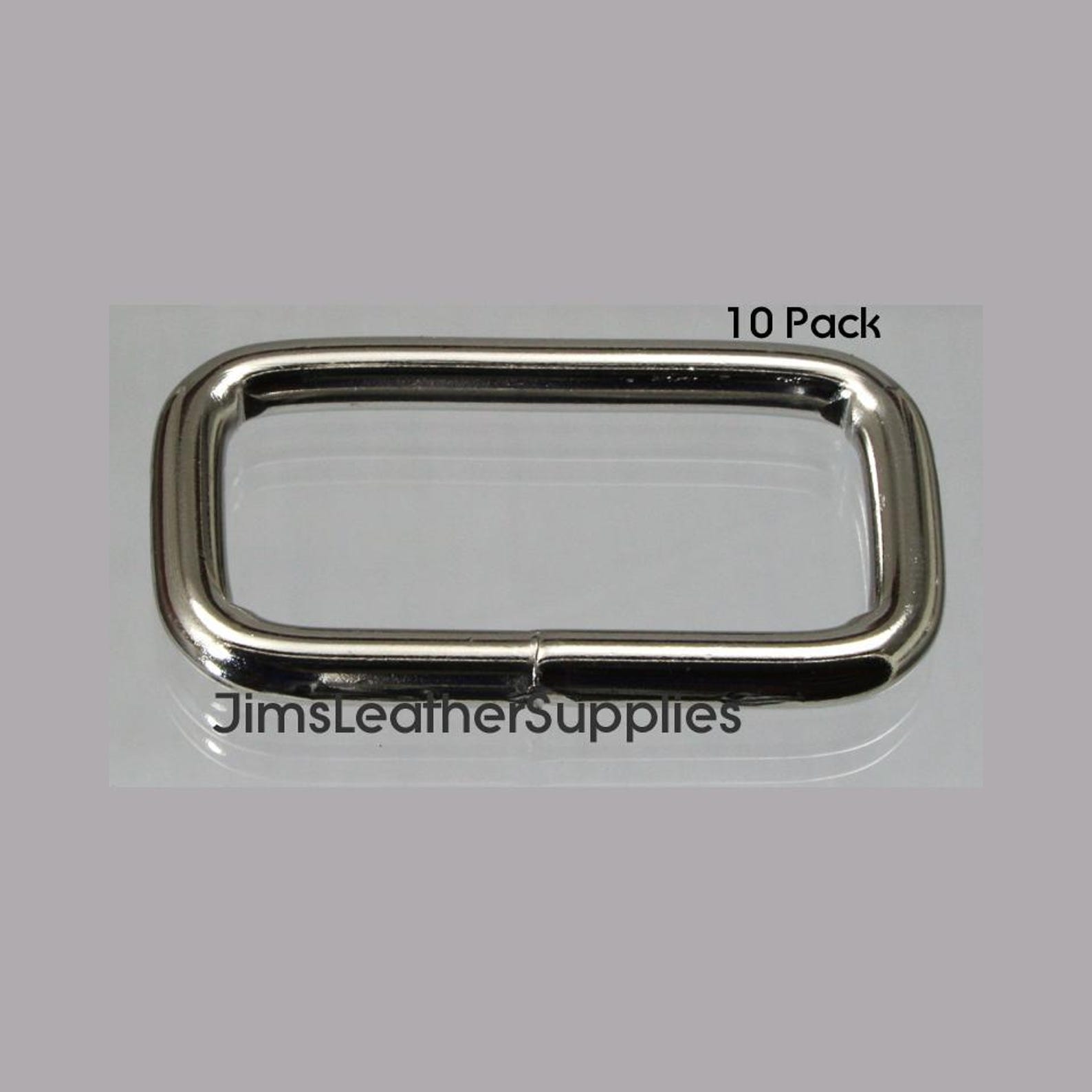 1 1/2" Heavy Welded Wire Loops for Belts & Collars 10 Pack 1 1/2" X 3/4 ...