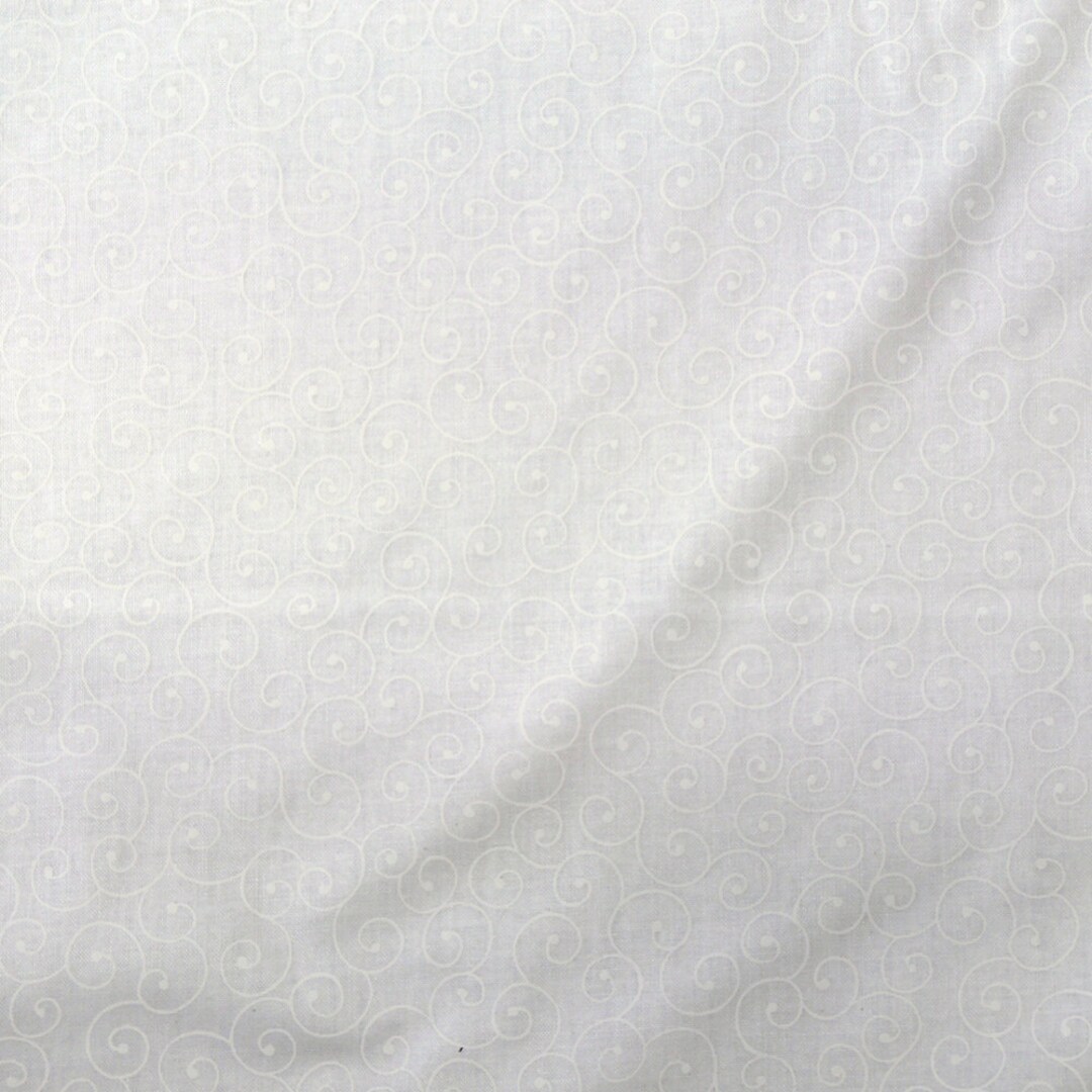 Basics - Scrolls White 100% Cotton - Etsy