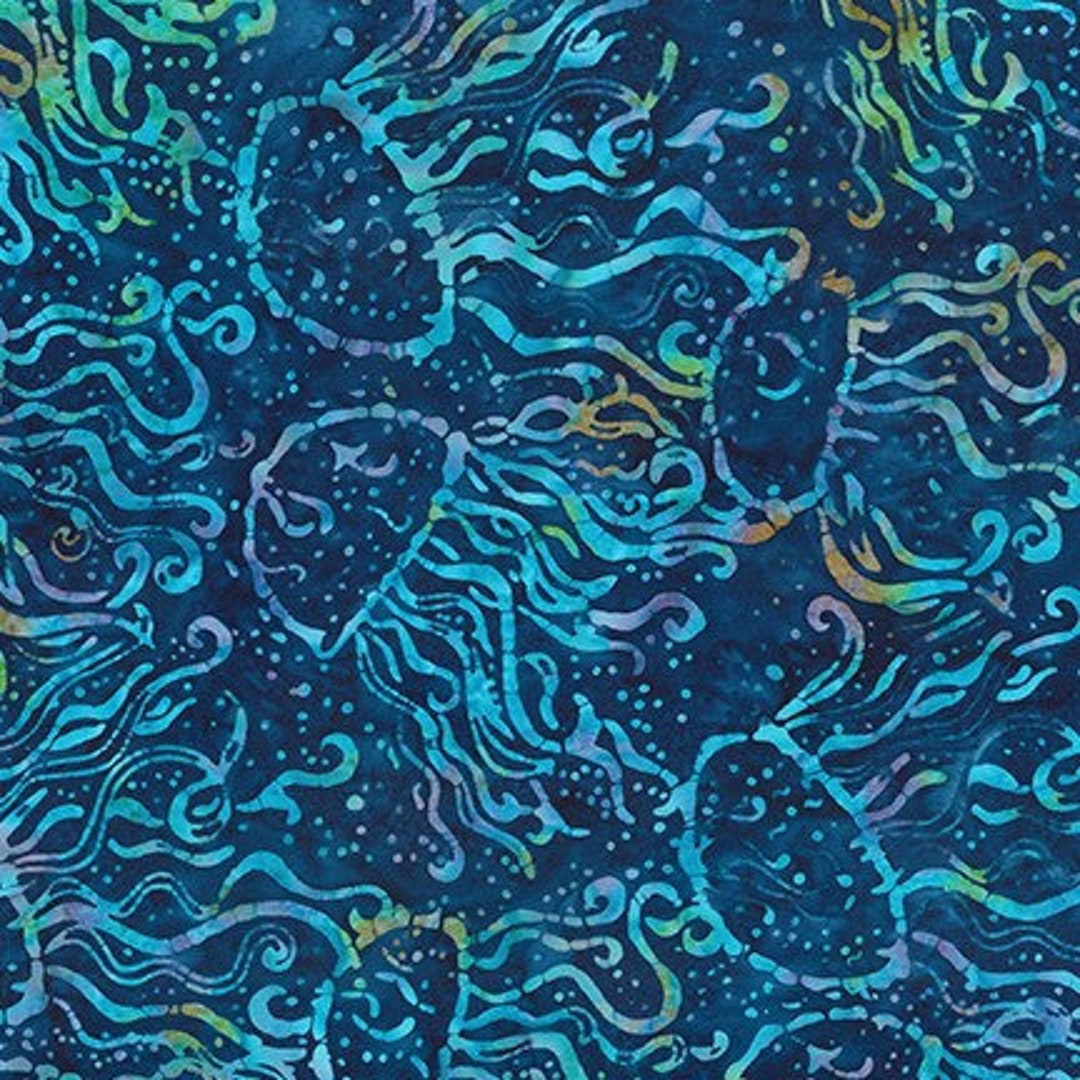 Artisan Batiks: Coral Reef Imported Batik Fabric - Etsy
