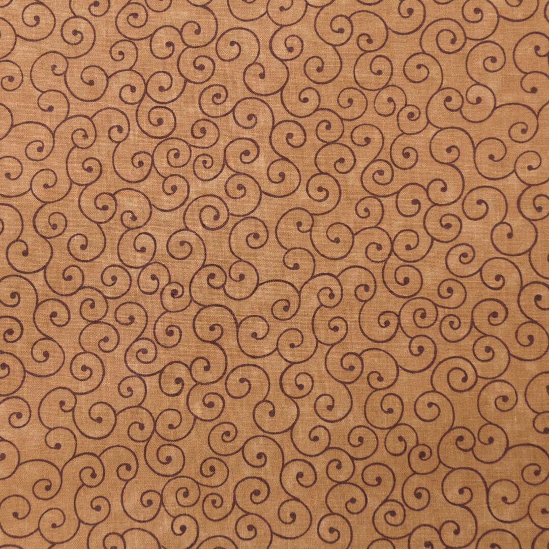 Basics Scrolls Tan/brown 100% Cotton - Etsy
