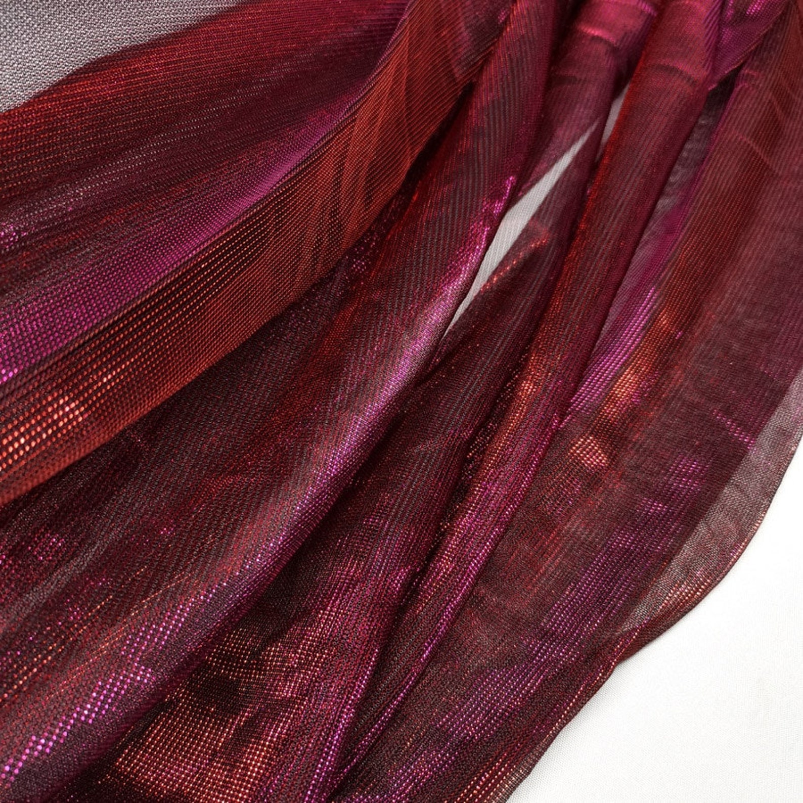 4 Way Stretch Metallic Iridescent Mesh Fabric - Etsy