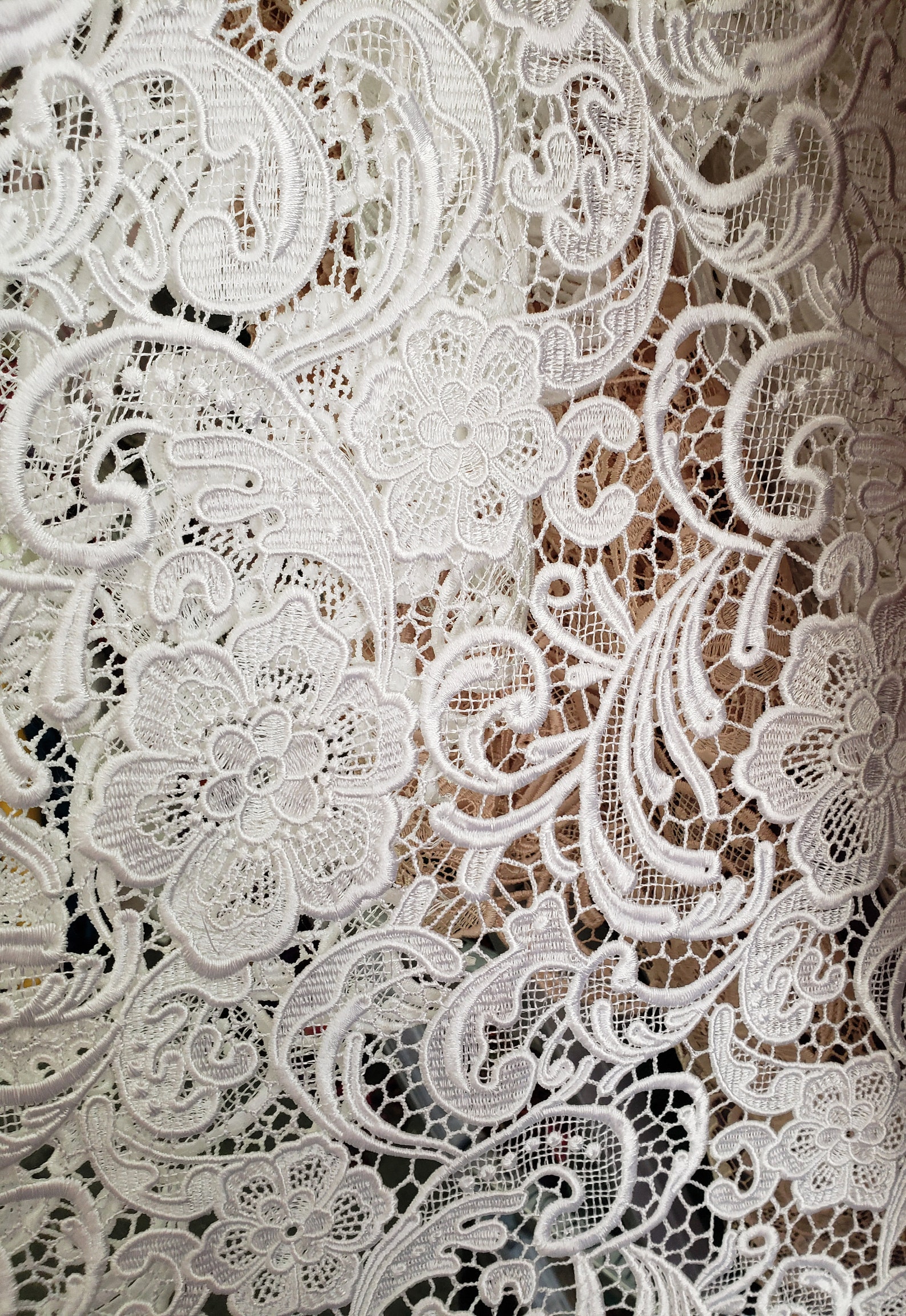 Paisley Guipure Lace Fabric | Etsy