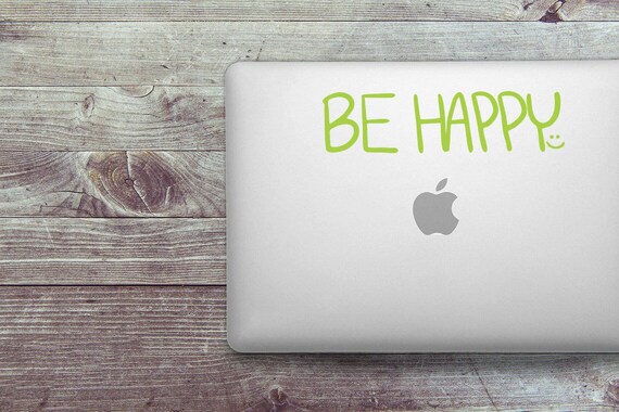 Be Happy Quote Sticker Motivational Stickers Laptop Decals | Etsy