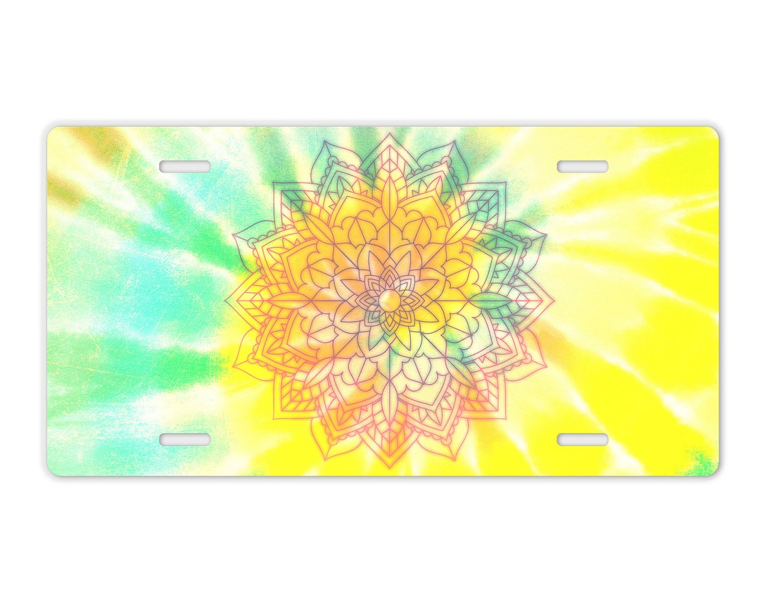 Mandala Front Car License Plate, Cute Car Accessories, Cute Car Tags ...