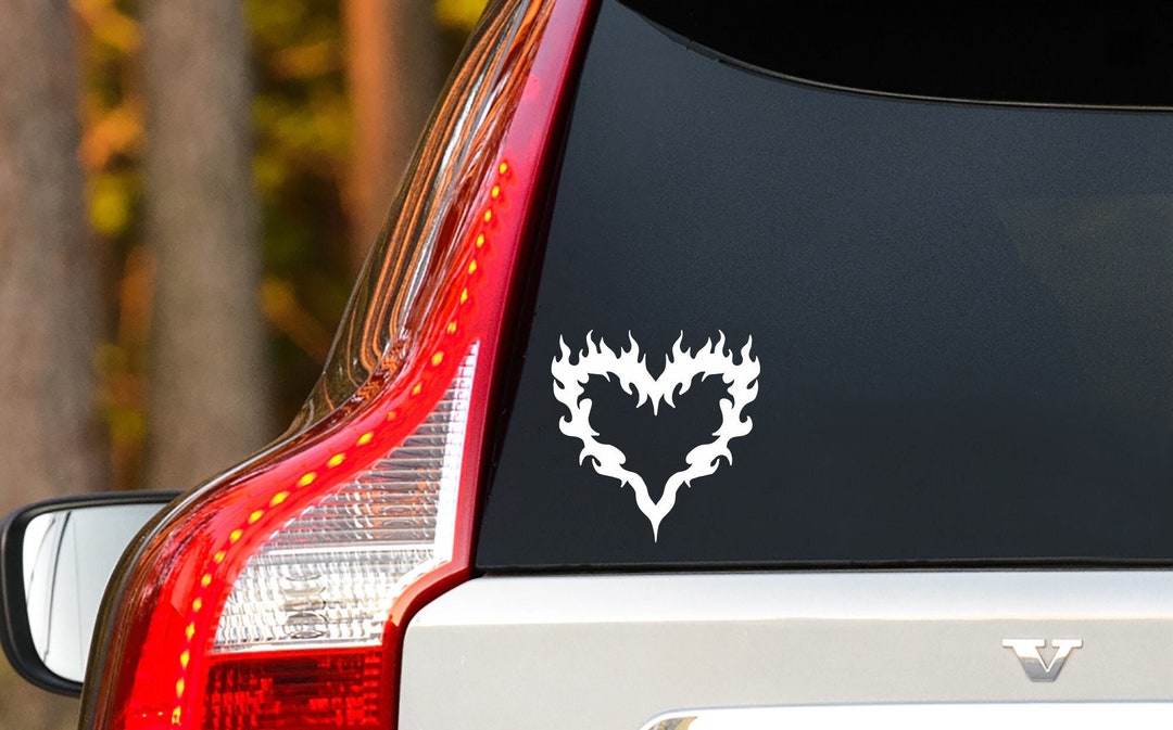 Goth Heart Stickers, Car Accessories, Grunge Car Decal, Witchy Car ...