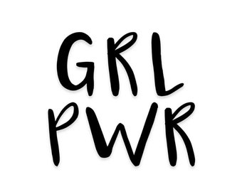 DECAL Girl Power Decal Car Decal GRL PWR Feminist Decal - Etsy