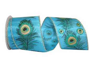 Peacock ribbon | Etsy