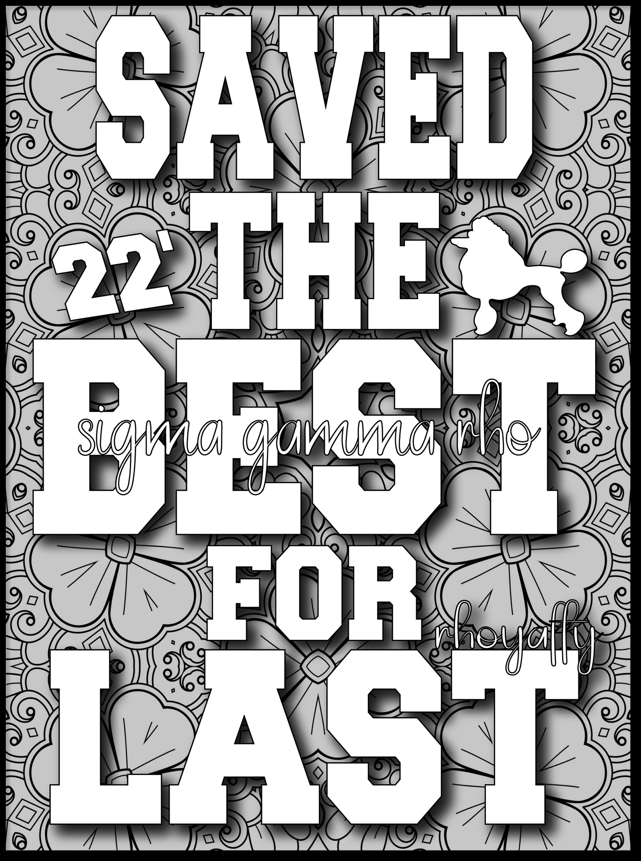 Ladies of Sgrho Adult Coloring Book Gift: Sigma Gamma Rho Sorority ...