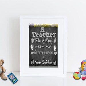 A Teacher Takes A Hand, Digital Print, Motivational Art, Downloadable ...