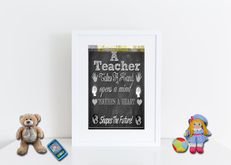 A Teacher Takes A Hand, Digital Print, Motivational Art, Downloadable ...