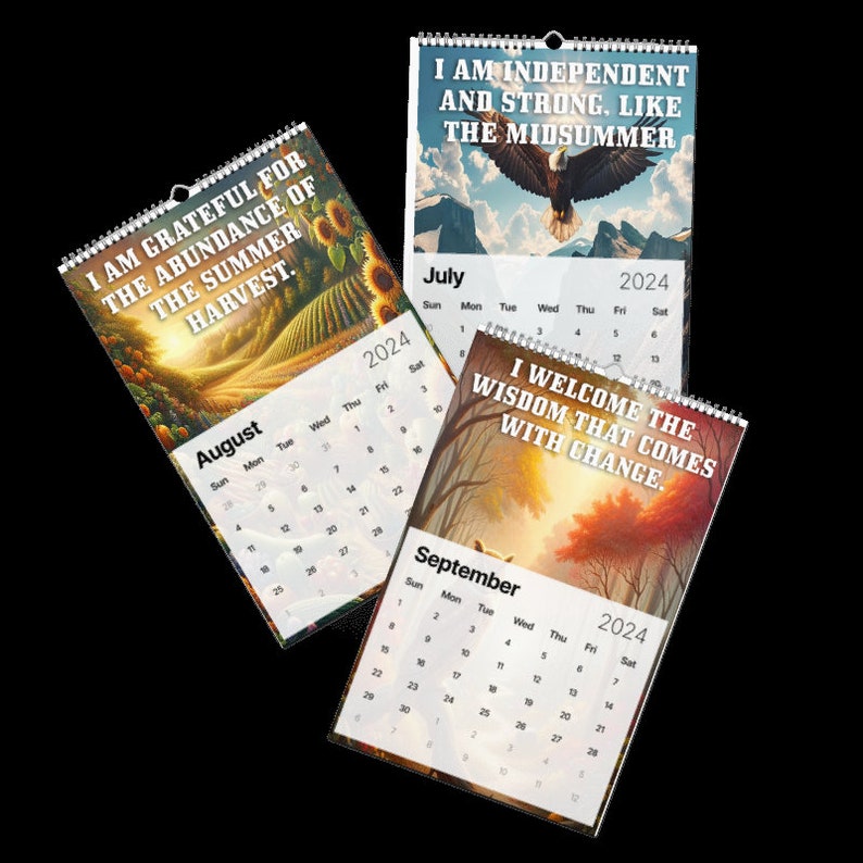 Empower Your Year: 2024 Affirmations Wall Calendar - Etsy