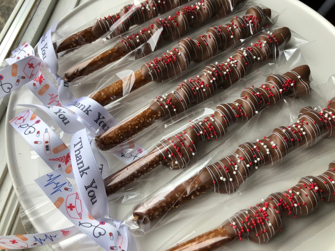 1 Dozen Nurse Chocolate Pretzels, Nurse Theme, RN Cookies, Medical ...