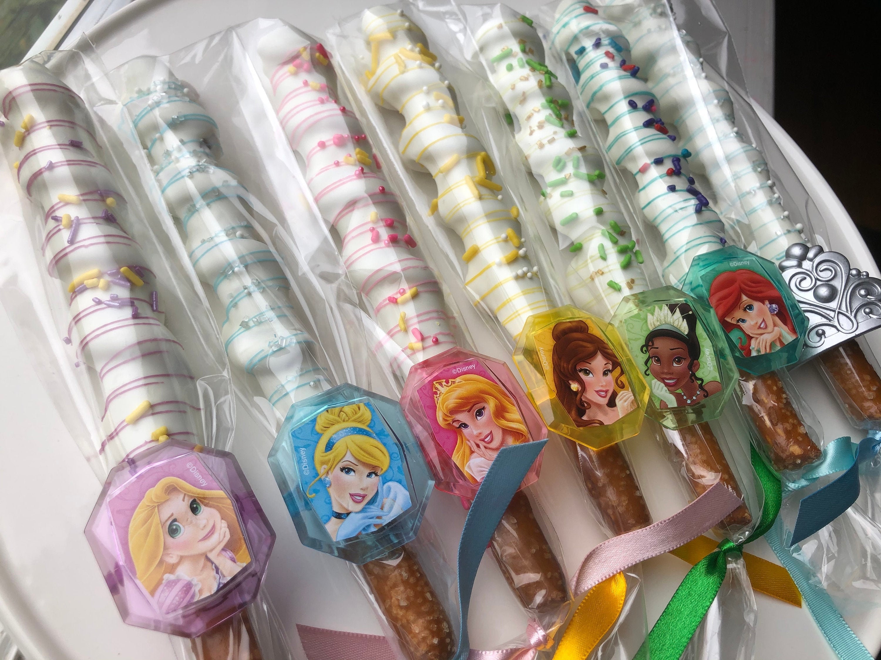 1 Dozen Disney Princess Chocolate Pretzels Disney Princess - Etsy