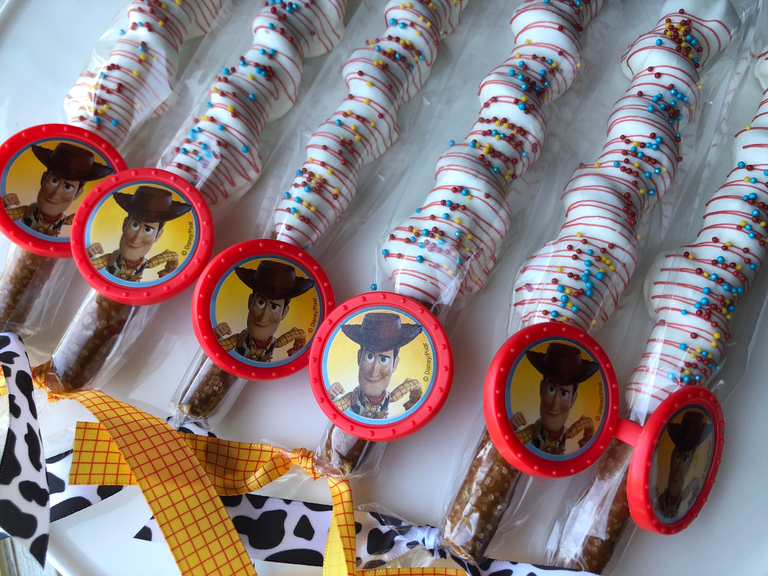 Toy Story Chocolate Pretzels Toy Story Birthday Toy Story - Etsy