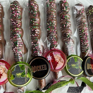 Wicked Theme Chocolate Pretzels One Dozen (12) Wicked Birthday Treats ...