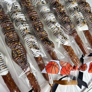 Basketball Caramel Chocolate Pretzels One Dozen, Basketball Team ...