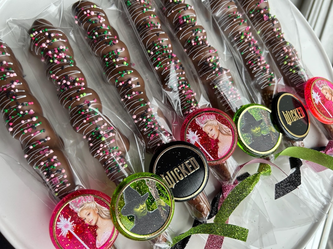 Wicked Theme Chocolate Pretzels One Dozen (12) Wicked Birthday Treats ...