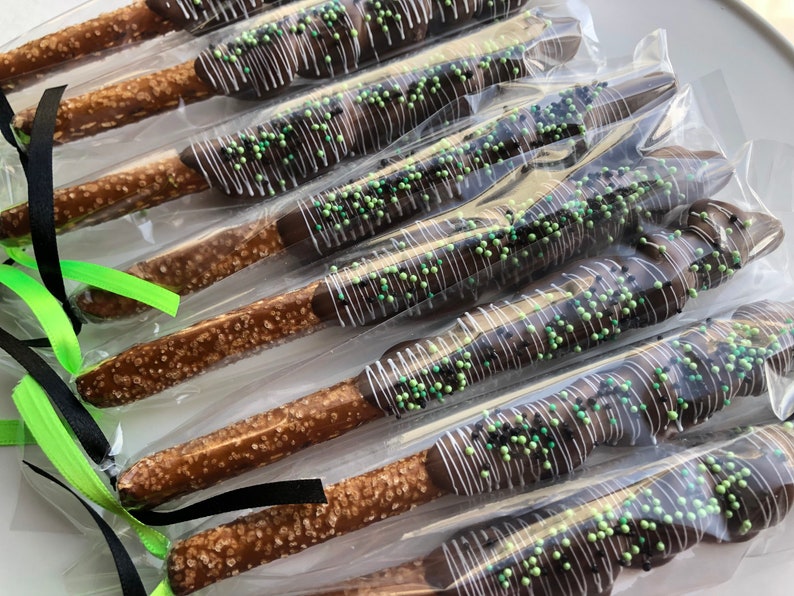 Minecraft Theme Chocolate Pretzels Minecraft Party Minecraft | Etsy
