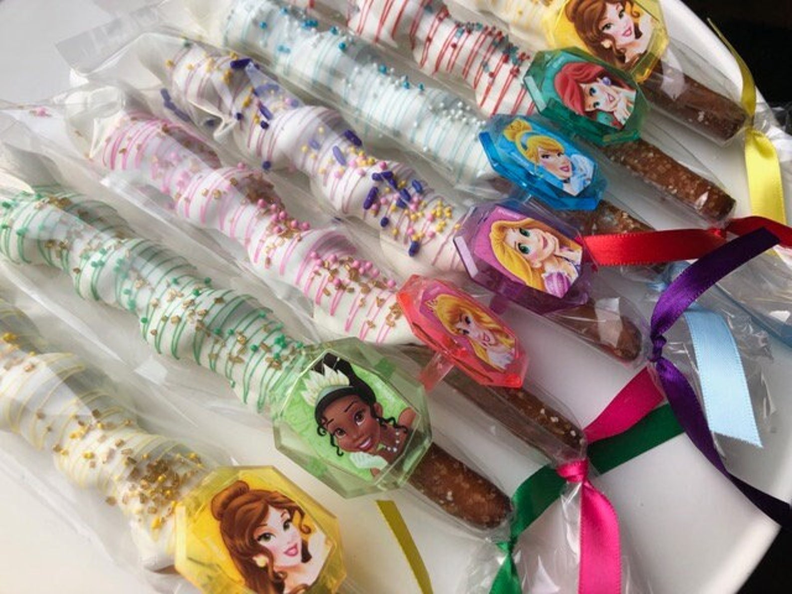 1 Dozen Disney Princess Chocolate Pretzels Disney Princess - Etsy
