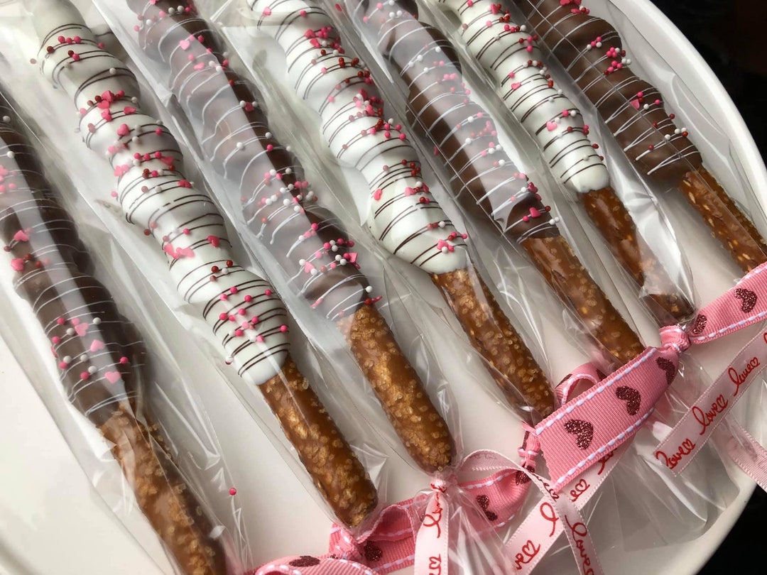 Valentines Day Chocolate Pretzels, Valentines Gift, Class Valentine ...