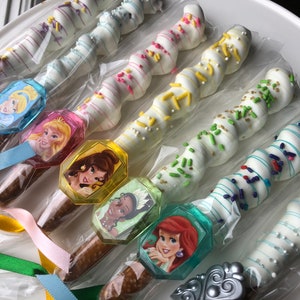 1 Dozen Disney Princess Chocolate Pretzels, Disney Princess Party ...