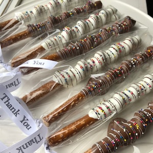 1 Dozen Thank You Chocolate Pretzels, Teacher Appreciation, Nurses Gift ...