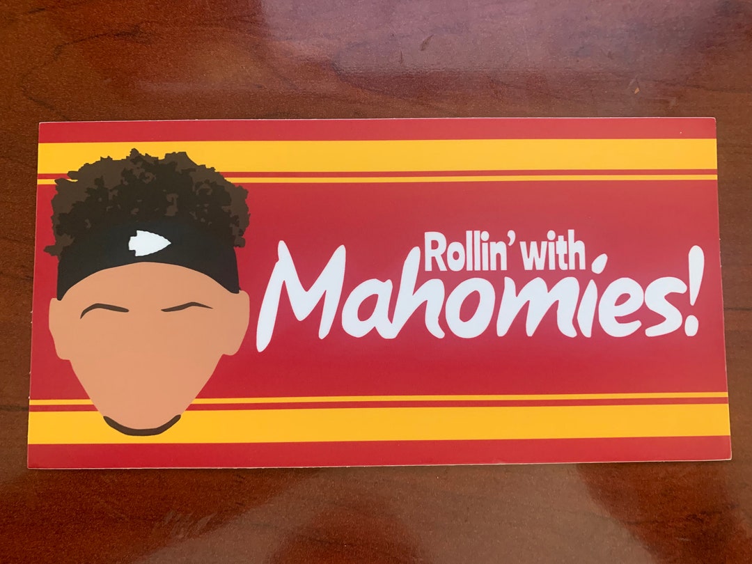Patrick Mahomes Bumper Sticker Rollin' With Mahomies - Etsy