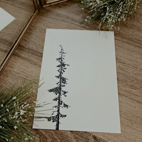 Single Tree Print Minimalistic Tree Print Forest Wall Art - Etsy