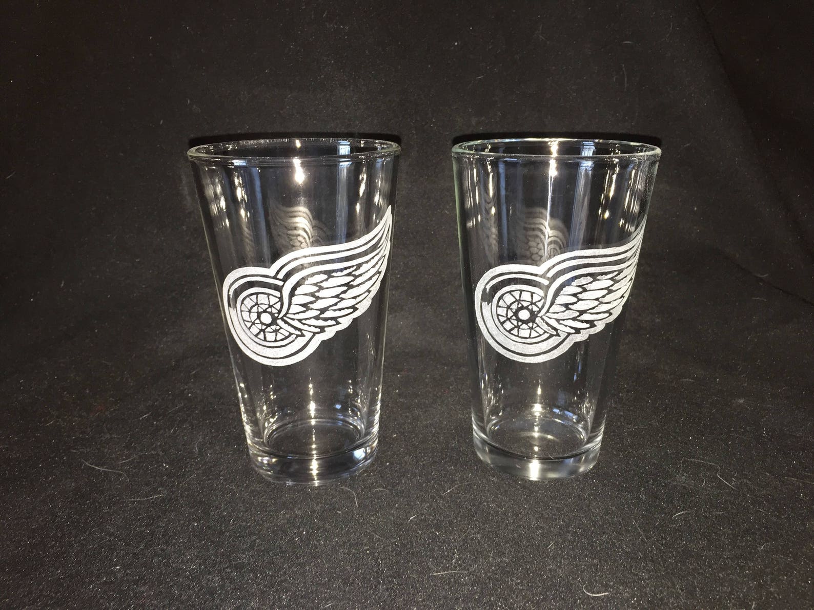 Detroit Red Wings Hand Etched Pint Glasses! - Etsy