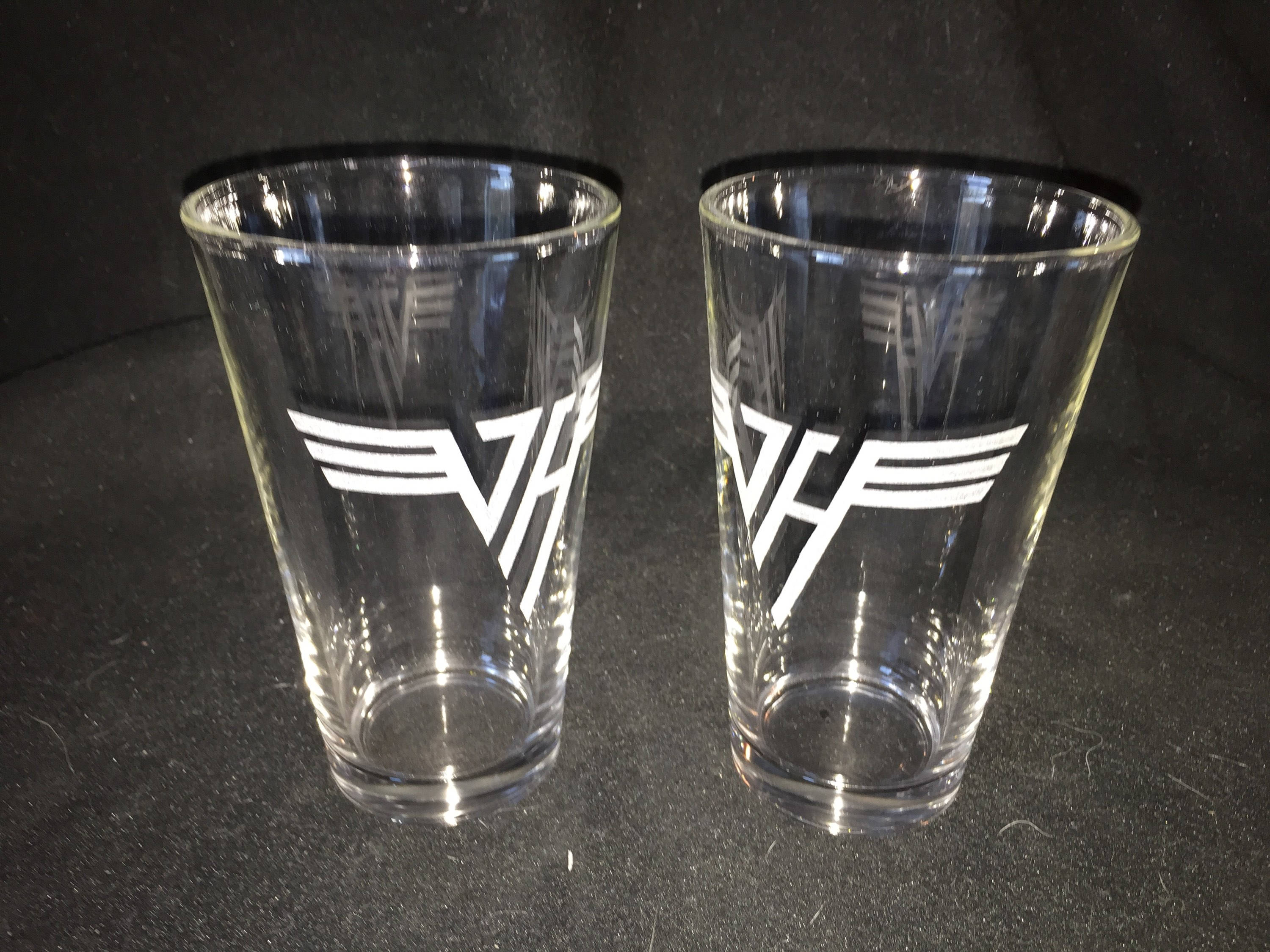 Van Halen Hand Etched Pint Glasses | Etsy