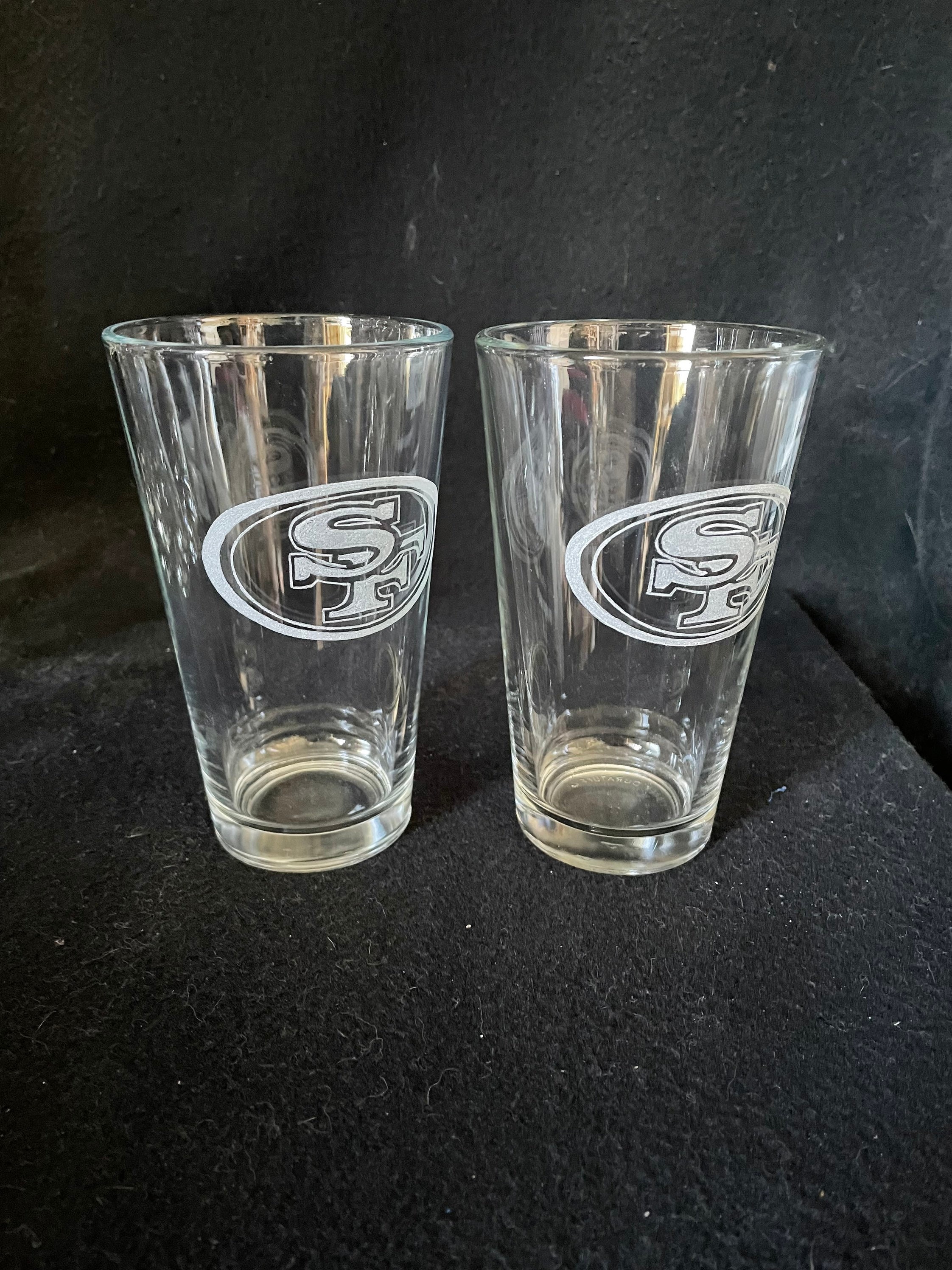 San Francisco 49ers Hand Etched Pint Glasses! - Etsy