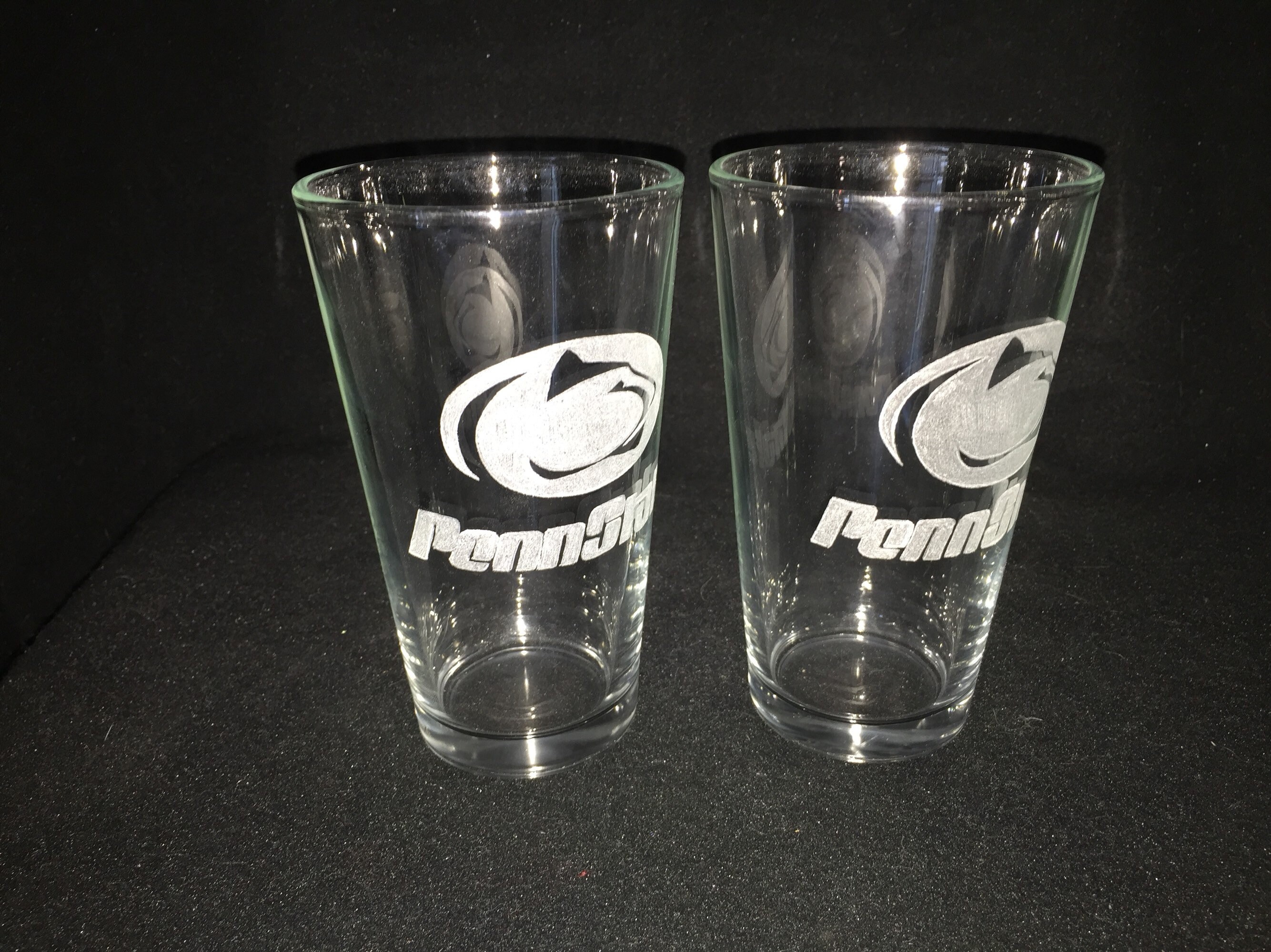 Penn State Hand Etched Pint Glasses! - Etsy