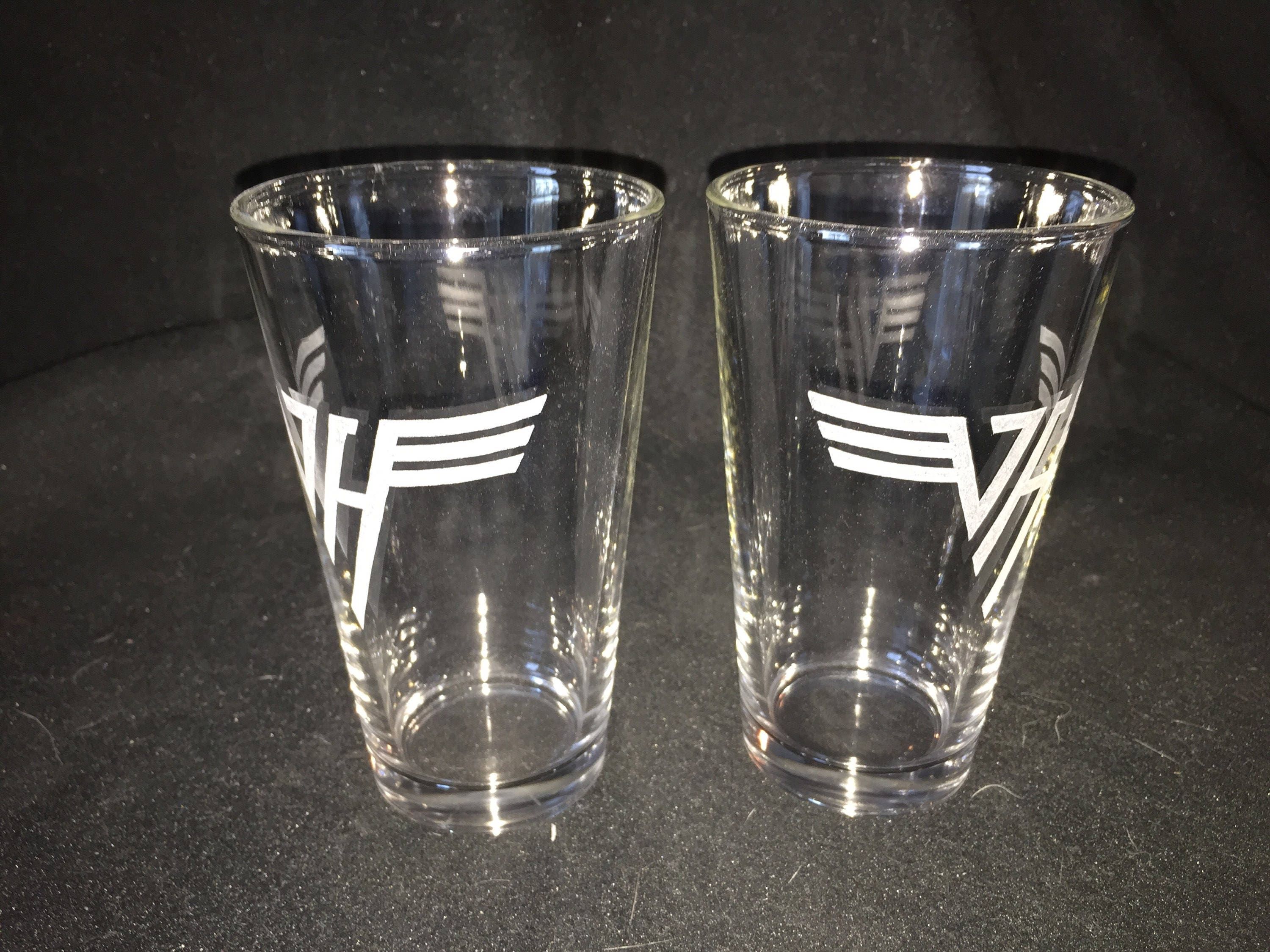 Van Halen Hand Etched Pint Glasses! - Etsy