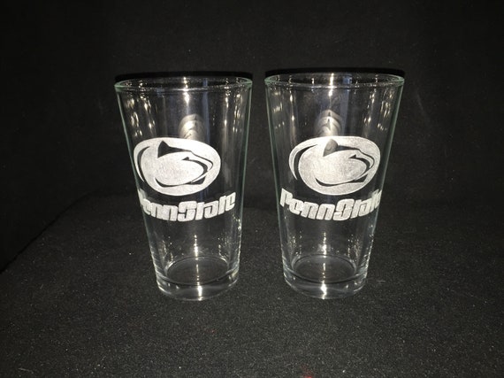 Penn State Hand Etched Pint Glasses | Etsy