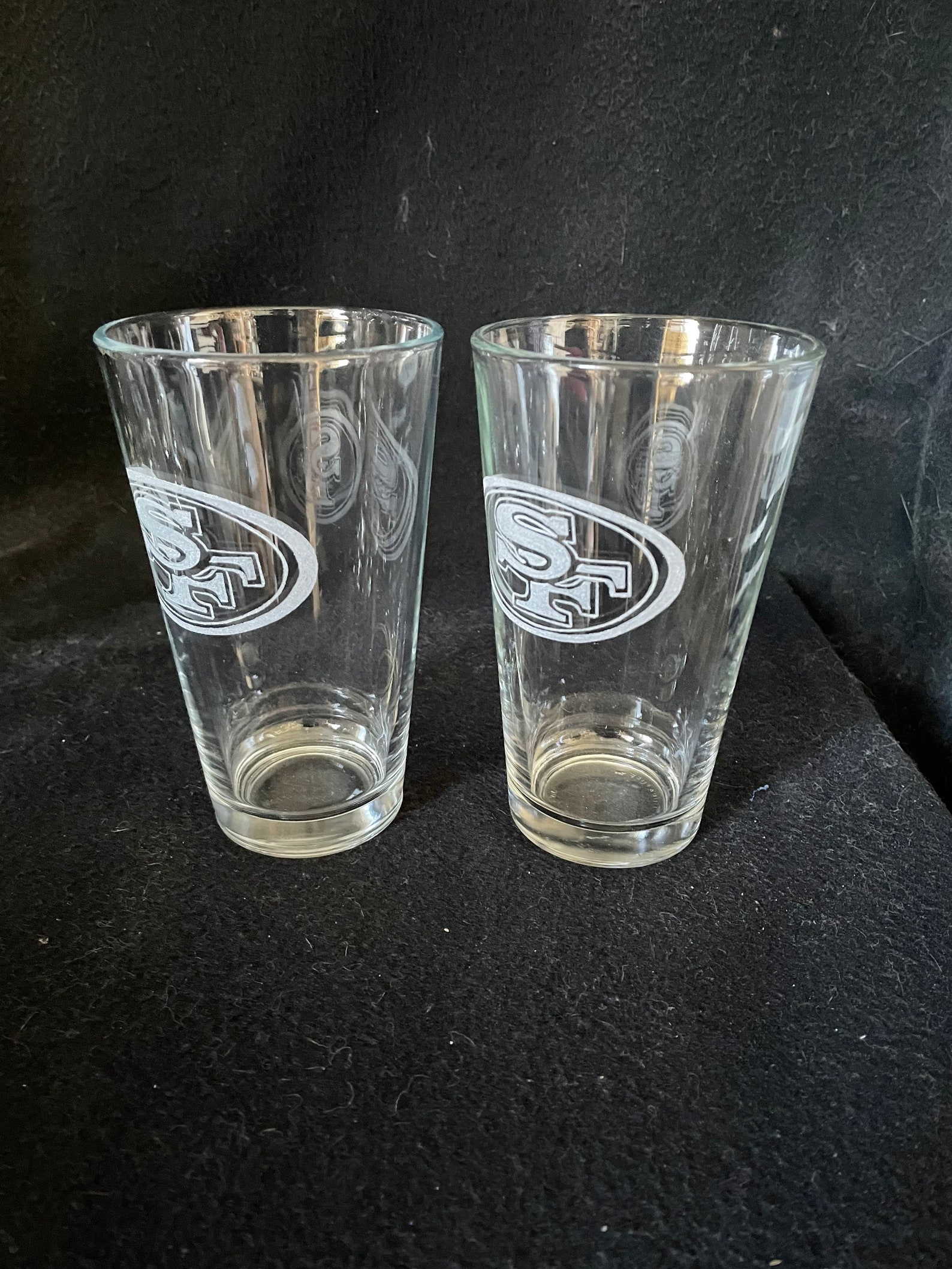 San Francisco 49ers Hand Etched Pint Glasses! - Etsy