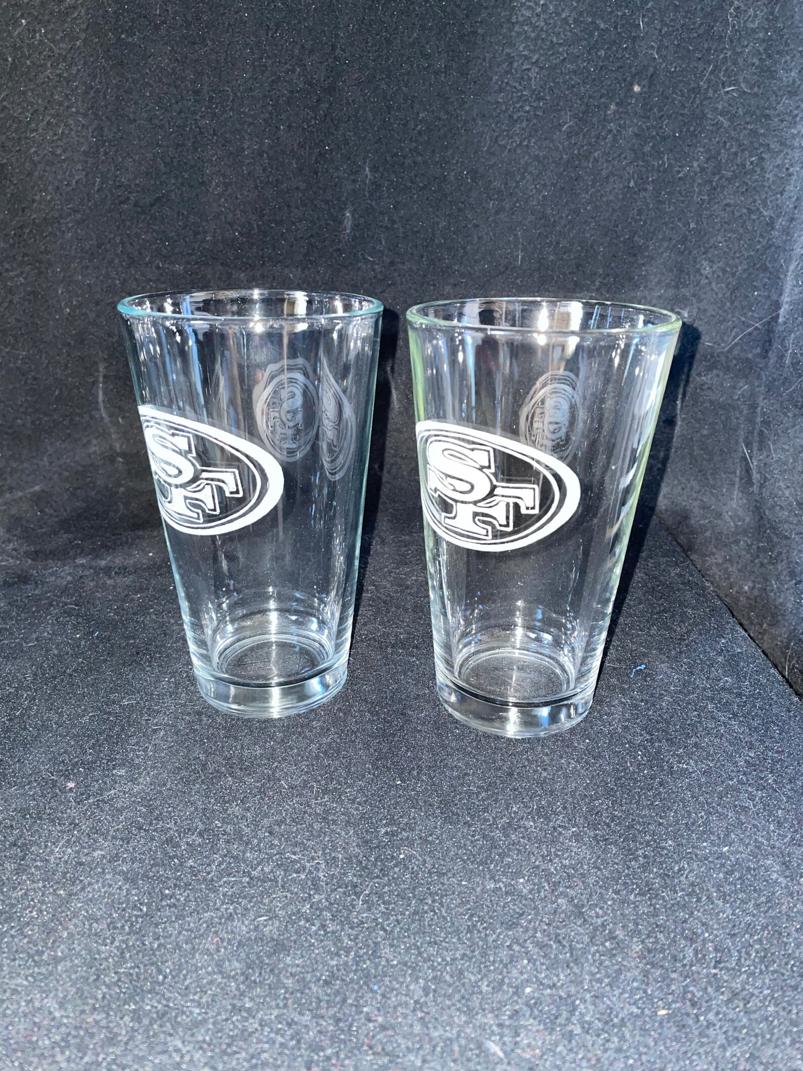 San Francisco 49ers Hand Etched Pint Glasses! - Etsy