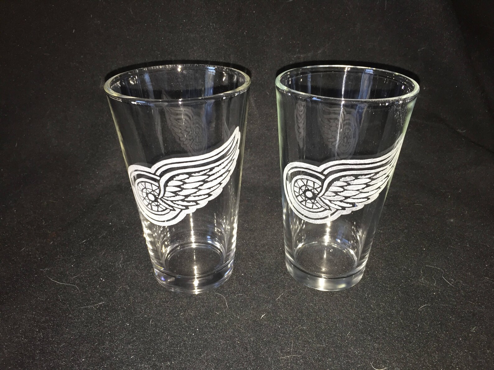Detroit Red Wings Hand Etched Pint Glasses! - Etsy